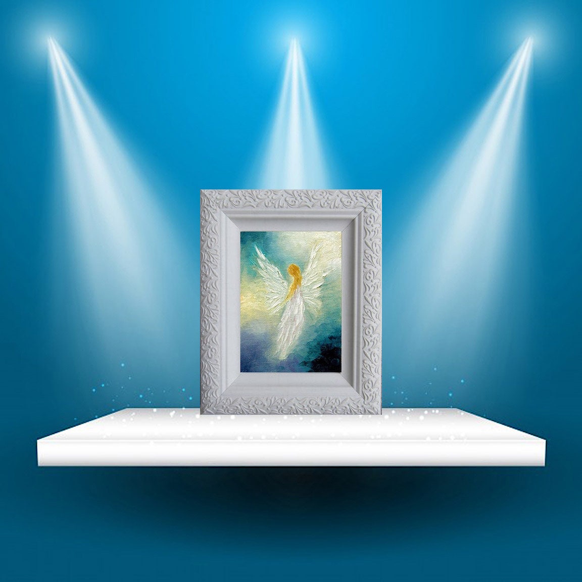 Angel Art Angel Print Framed Guardian Angel Print Spiritual | Etsy