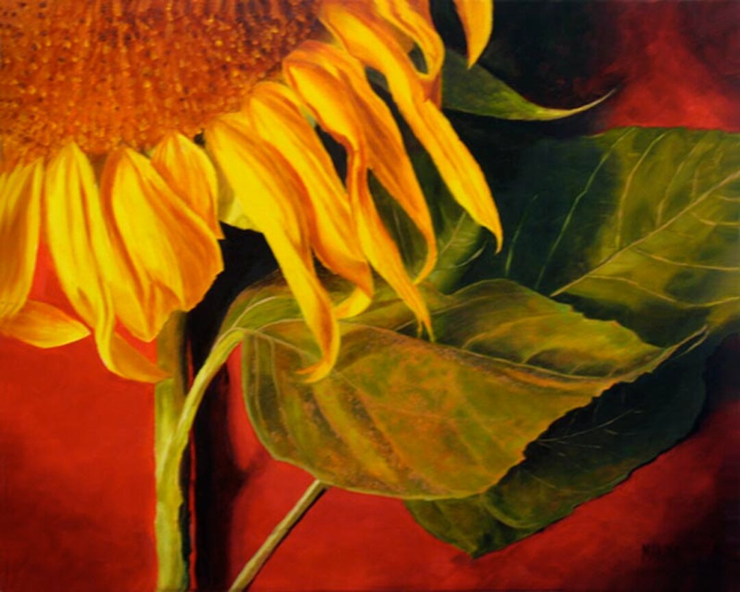 Sunflower Art Print Flower Prints Floral Decor Signed - Etsy