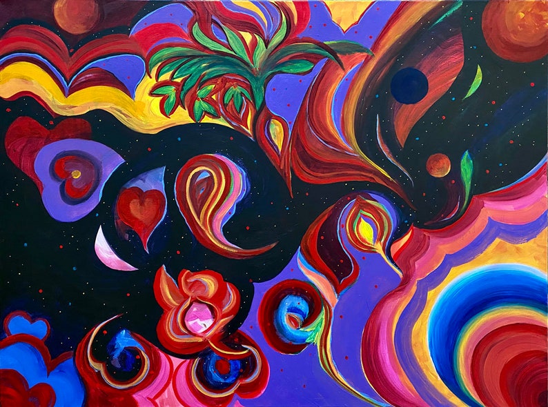 Original Abstract Religious Painting With 23rd Psalm Bible - Etsy