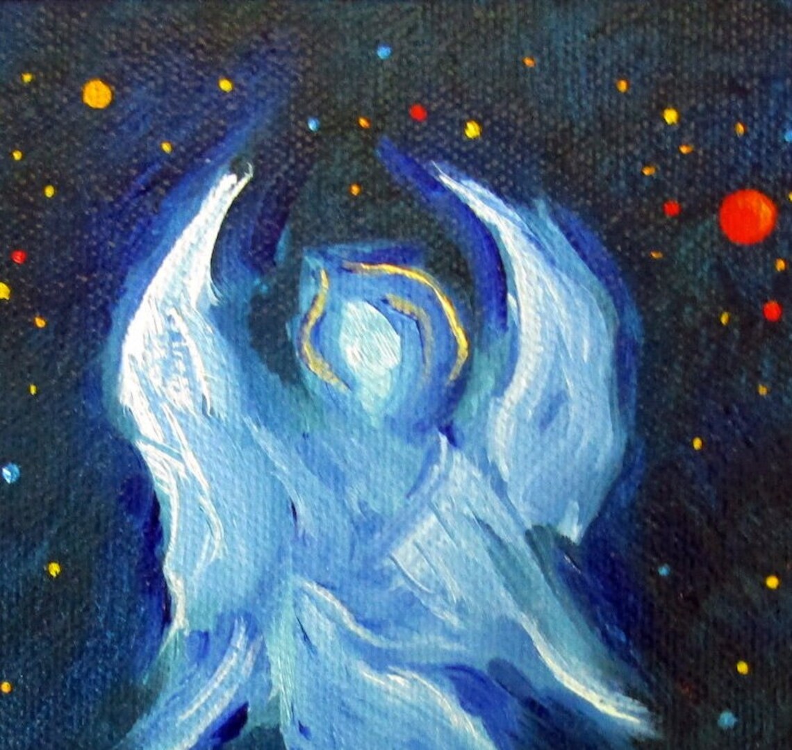 Guardian Angel Art Print - Angel of Grace Wall Art, Spiritual Religious ...