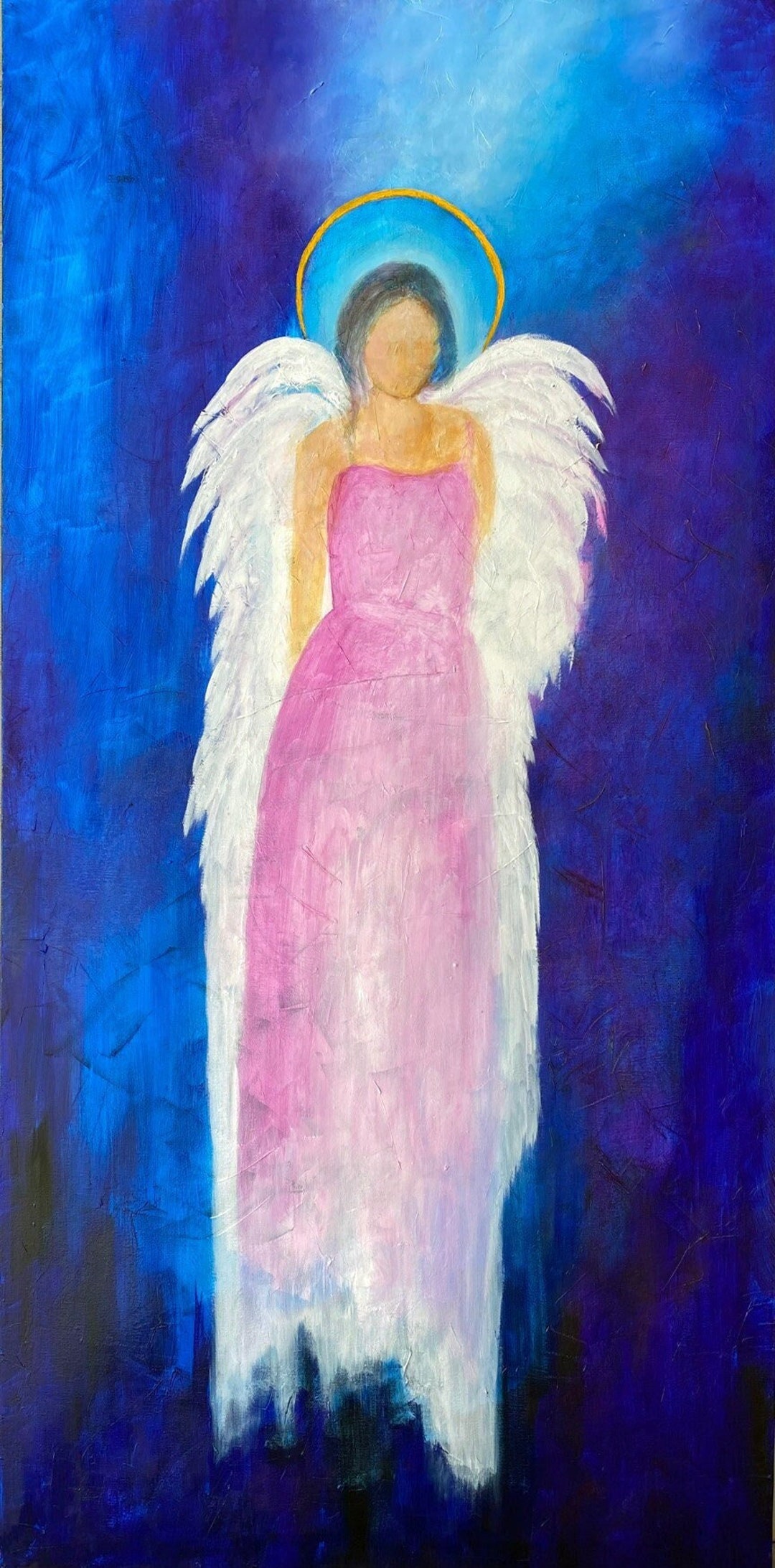 Angel of Forgiveness - Original Canvas Oil Painting, Guardian Angel Art ...