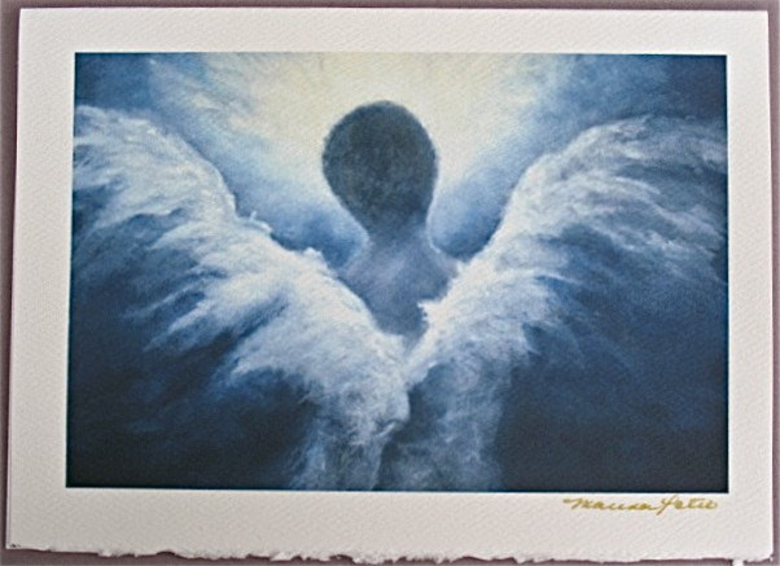 Angel Art Print Greeting Card Blank Card Greeting Cards | Etsy