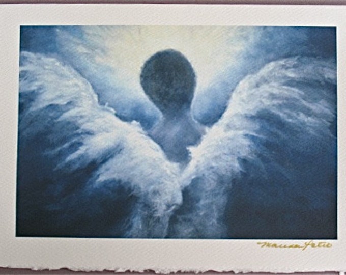 Angel Art Card Blank Card Greeting Cards Angel Art Print - Etsy