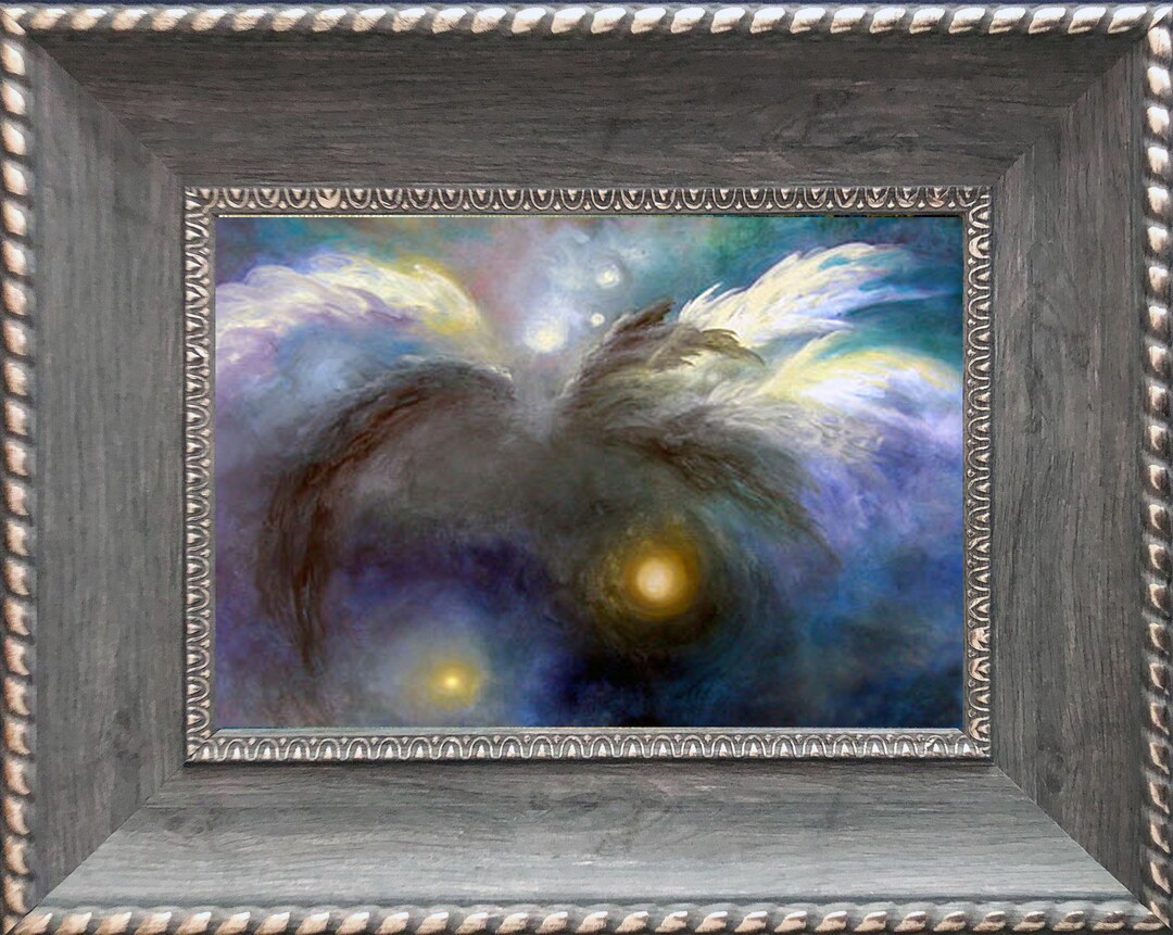 Angel Art Print Framed, Angel Wings, Spiritual Home Decor, Wall Decor ...
