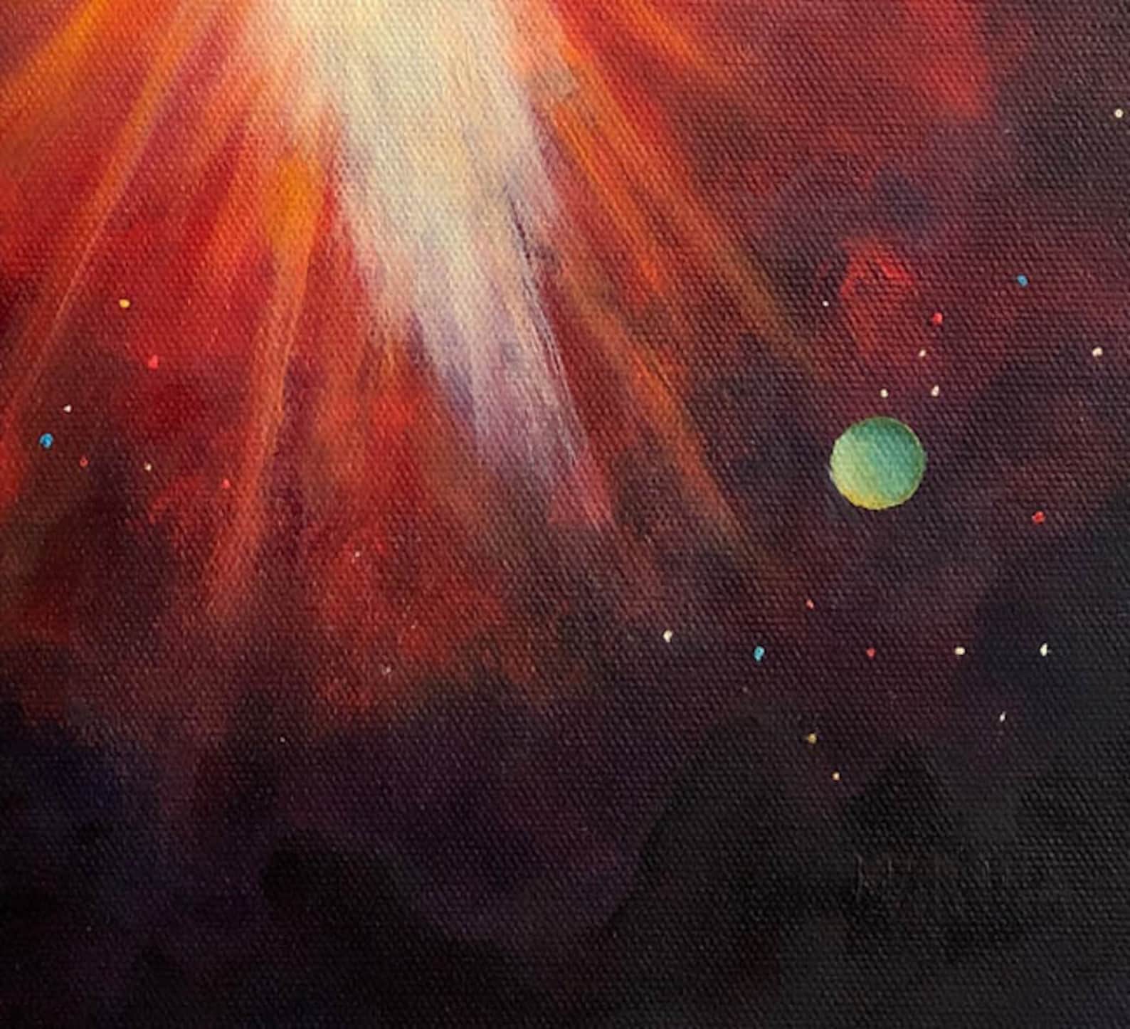 Angel Print Framed Guardian Angel Art Outer Space Print | Etsy