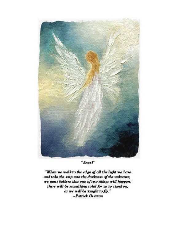 ANGEL Art Print Poster with Inspirational Quotation Guardian | Etsy