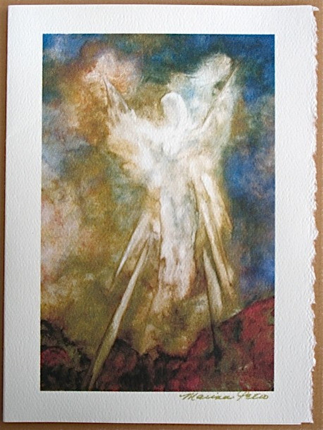 Angel Art, Art Card Blank Card Greeting Cards, Angel Print, Spiritual ...