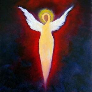 Angel Art Card Blank Card Greeting Cards, Angel Gift, Spiritual Card ...