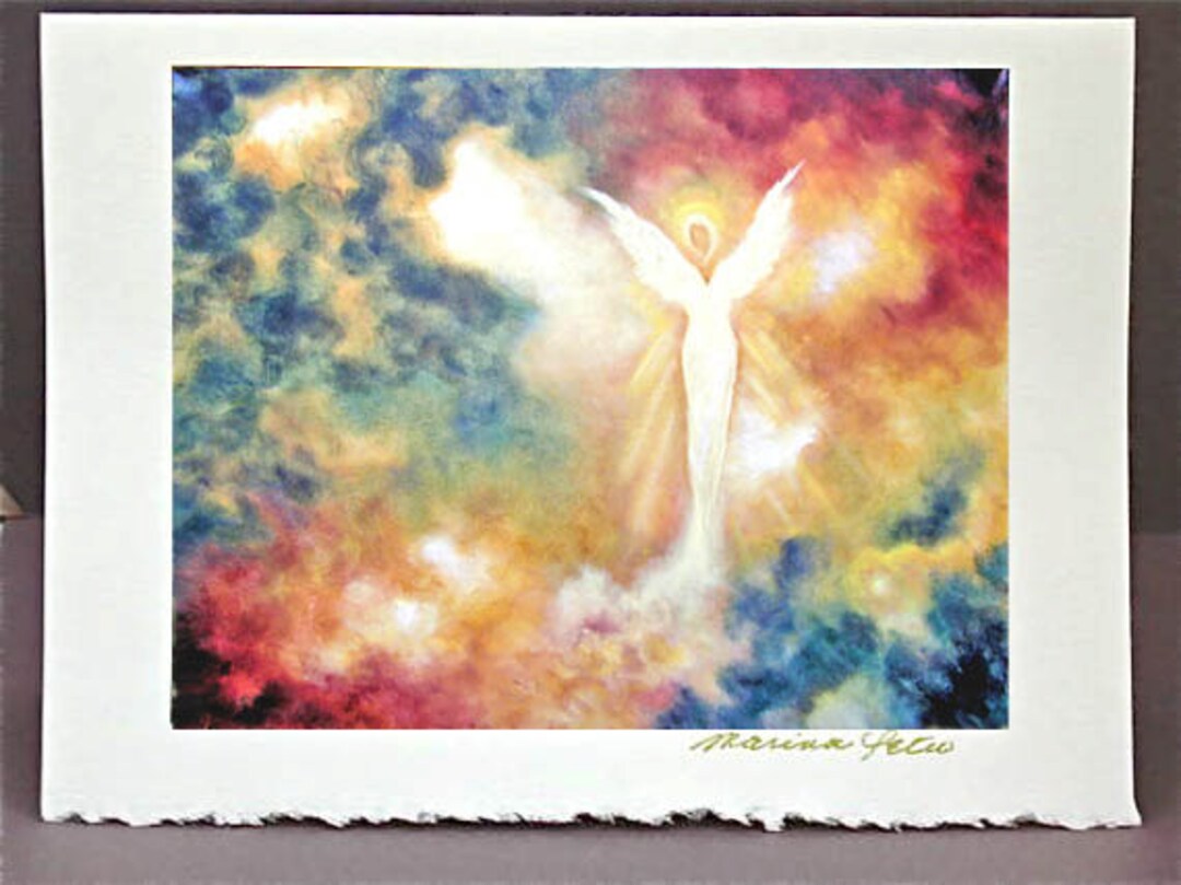 Angel Art Card Blank Card Greeting Cards, Angel Art Print, Spiritual ...