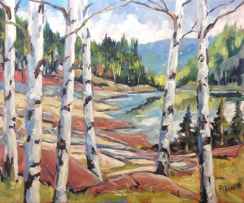 Canadian Shield - End of Summer Landscape - Original Oil Painting ...