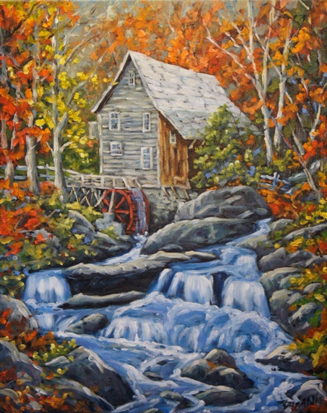 Mill Scene III - Original Oil Painting Created by Prankearts - Etsy
