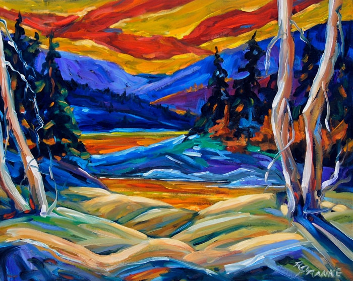 Geo Landscape II Original Painting by Prankearts - Etsy