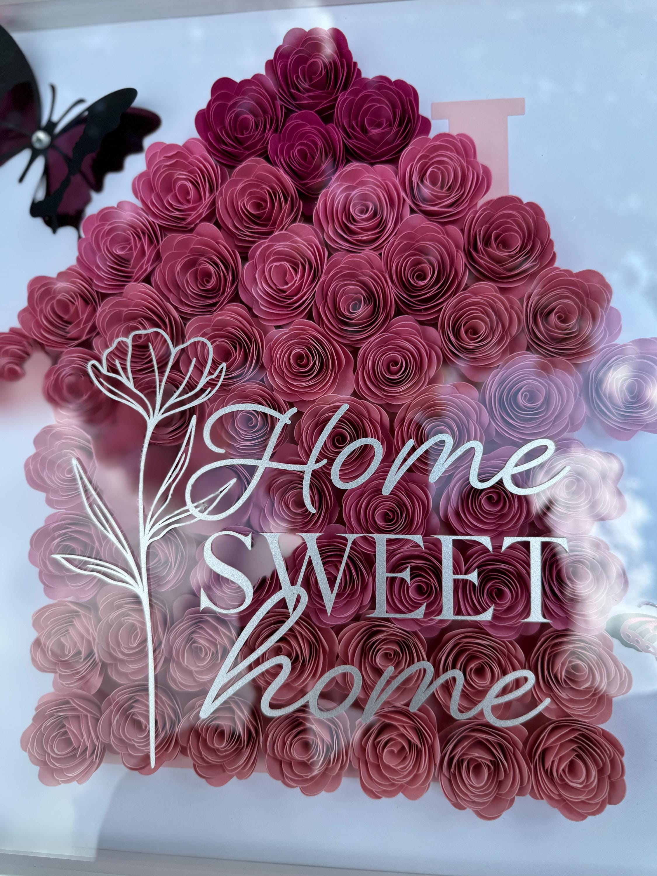 Customizable Home Sweet Home Shadow Box (made With Cardstock Paper ...