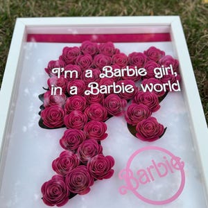 Customizable Barbie Shadow Box (made With Cardstock Paper Flowers/ Home ...