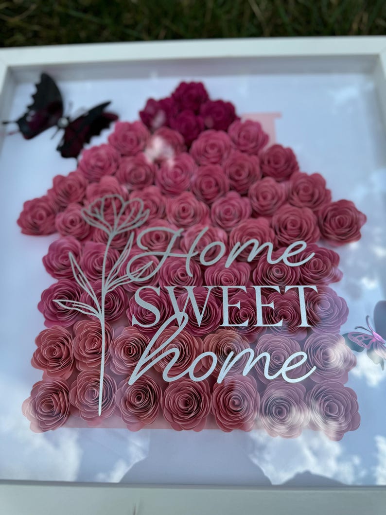 Customizable Home Sweet Home Shadow Box (made With Cardstock Paper ...