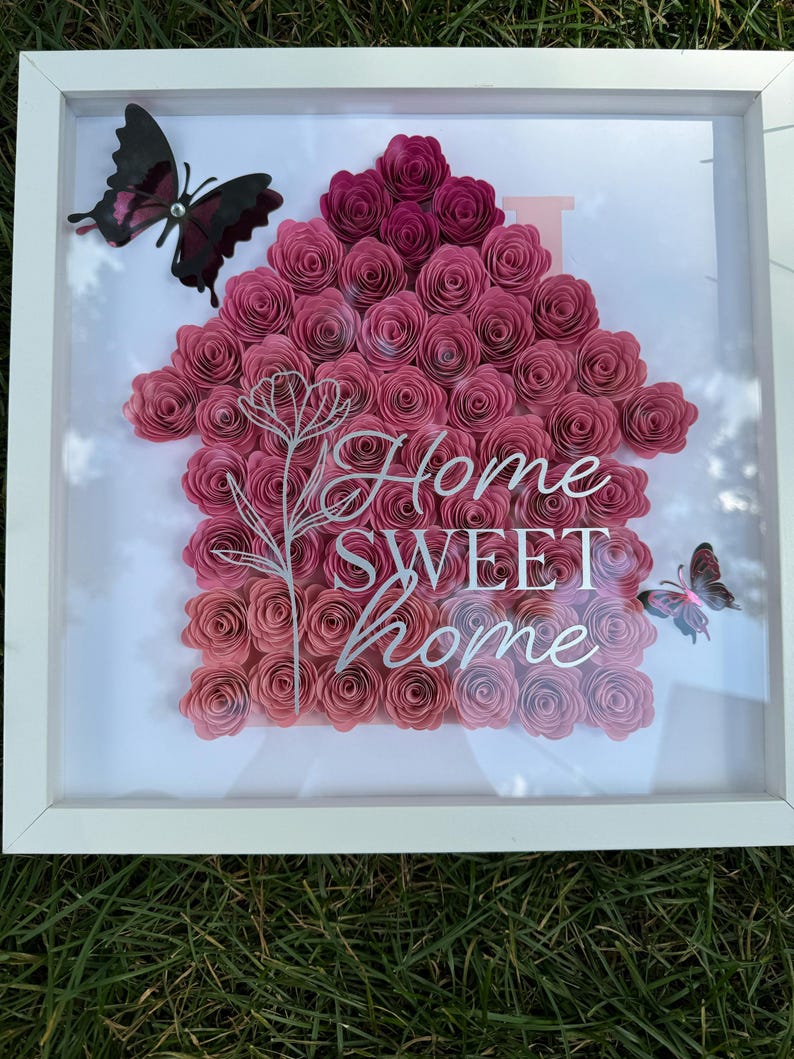 Customizable Home Sweet Home Shadow Box (made With Cardstock Paper ...