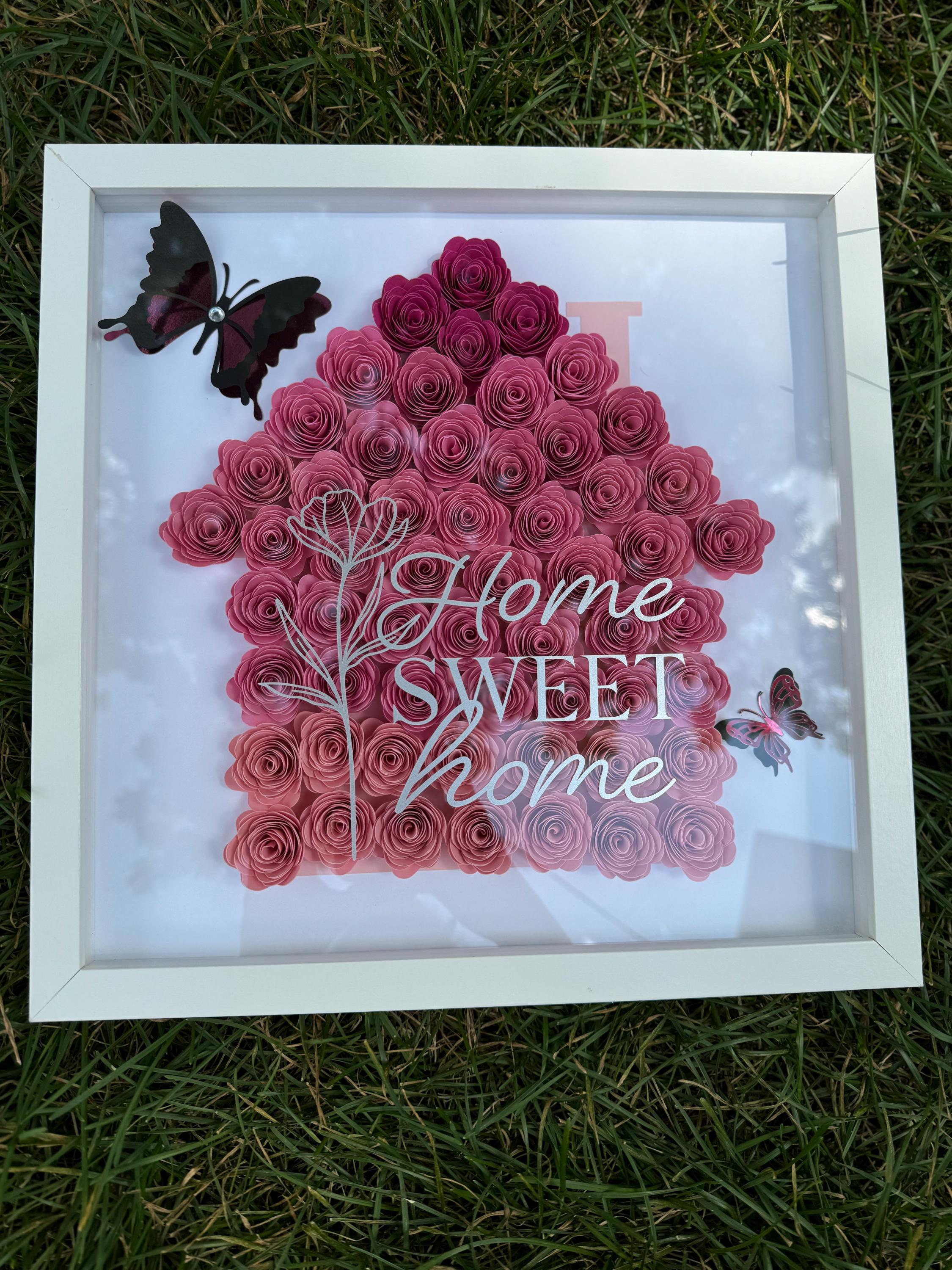 Customizable Home Sweet Home Shadow Box (made With Cardstock Paper ...