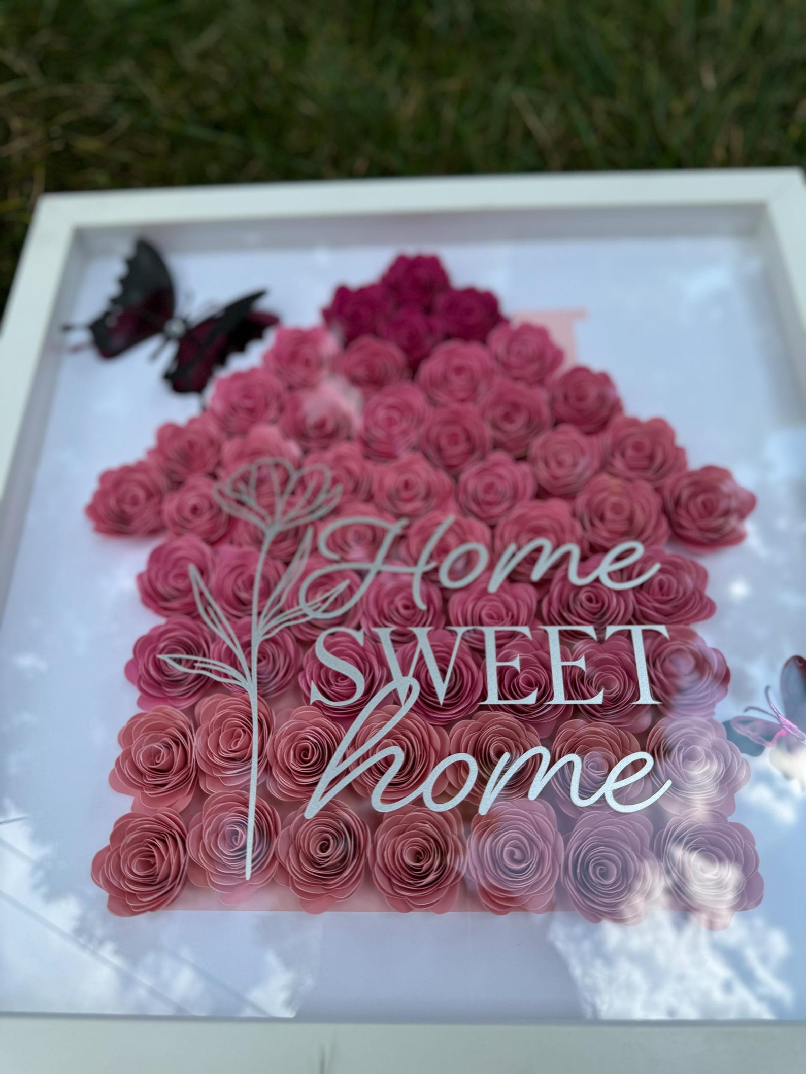 Customizable Home Sweet Home Shadow Box (made With Cardstock Paper ...