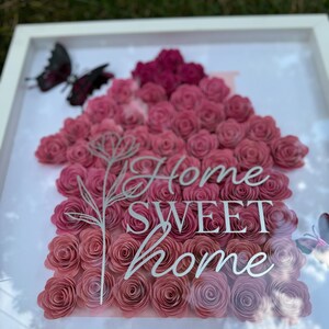 Customizable Home Sweet Home Shadow Box (made With Cardstock Paper ...