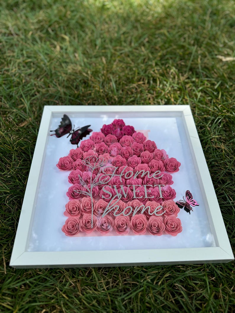 Customizable Home Sweet Home Shadow Box (made With Cardstock Paper ...