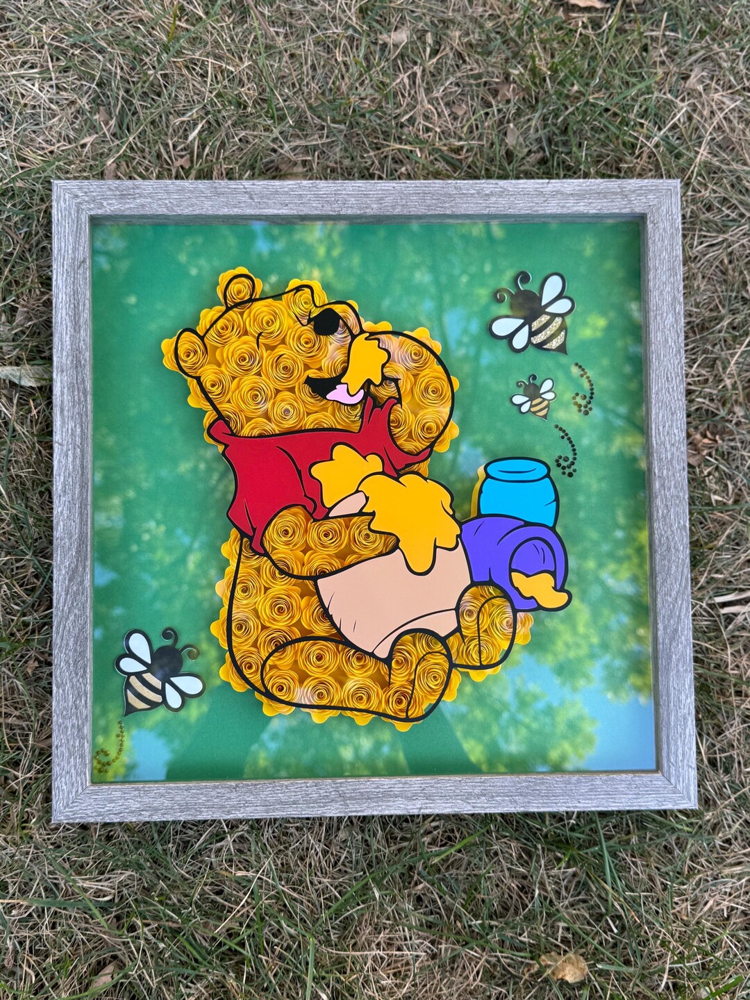 Customizable Winnie the Pooh Shadow Box (made With Cardstock Paper ...