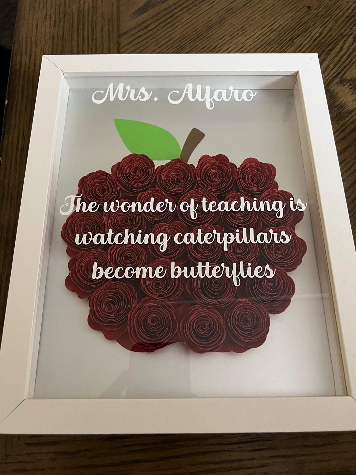 Customizable Teacher/nurse Shadow Box (made With Cardstock Paper ...