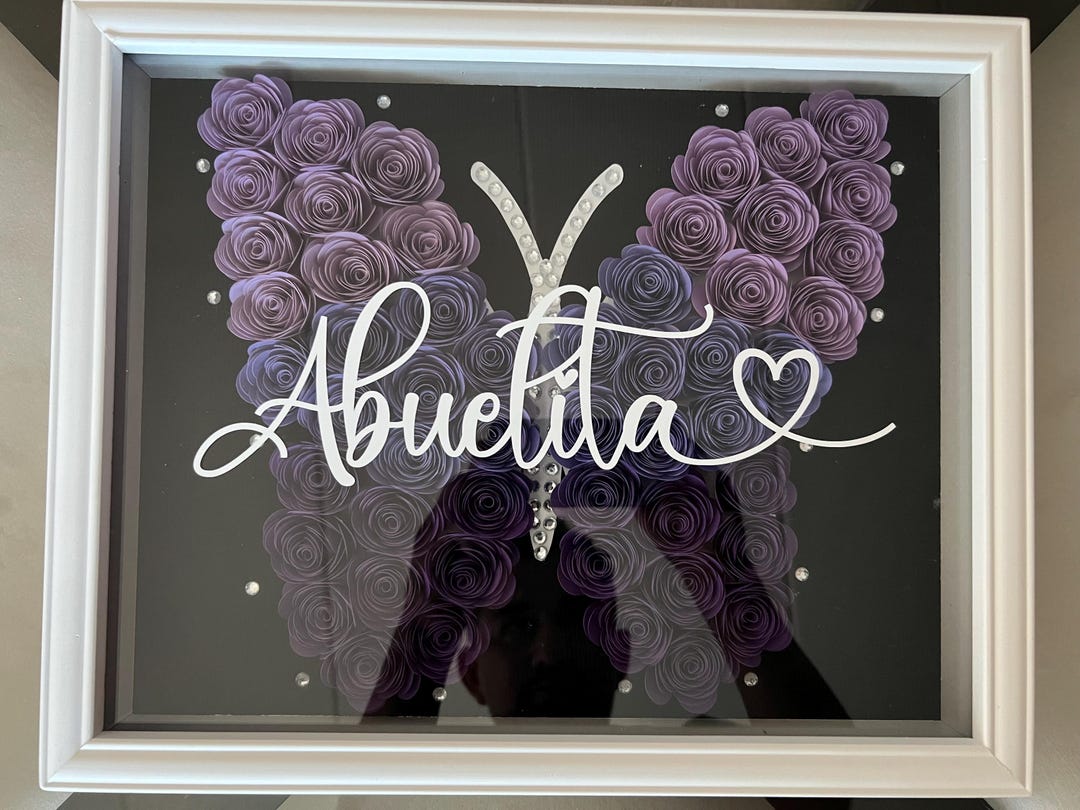 Customizable Abuelita “grandma” Shadow Box (made With Cardstock Paper ...