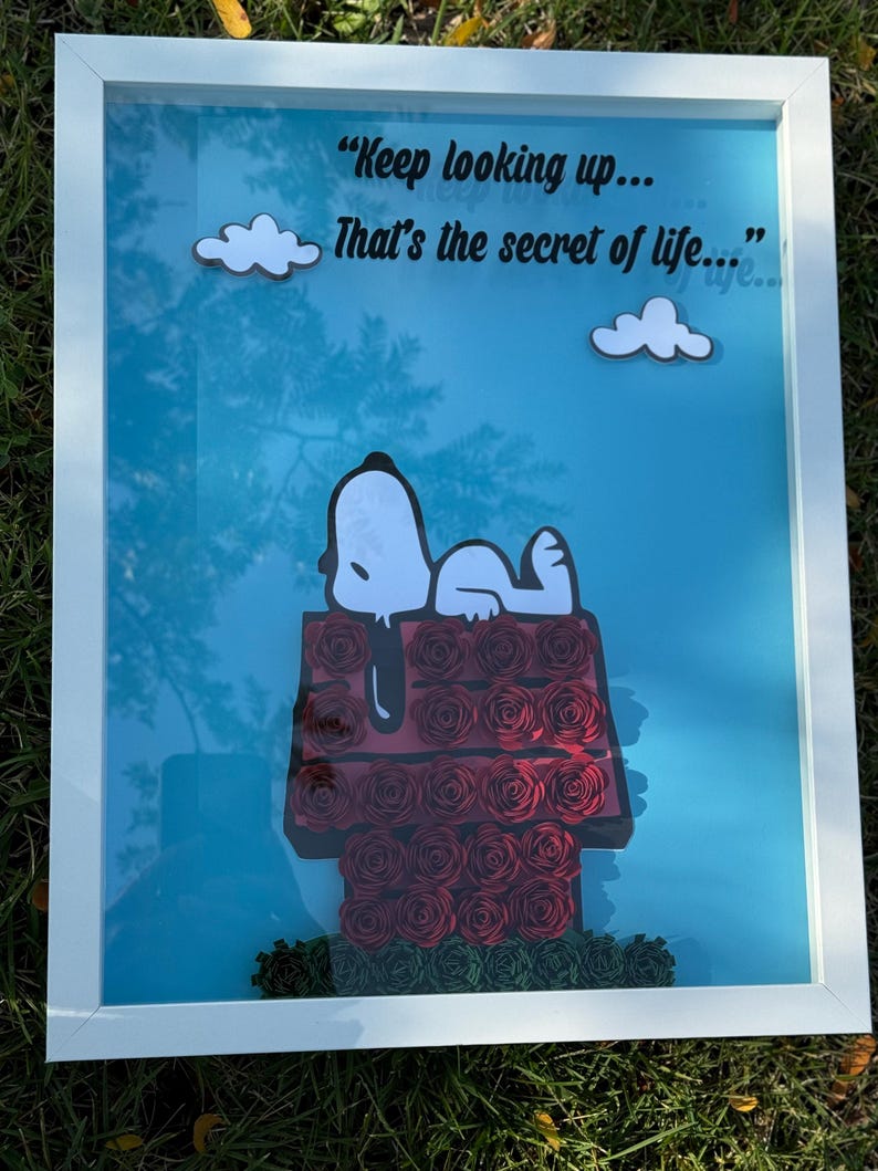 Customizable Snoopy “charlie Brown” Shadow Box (made With Cardstock ...