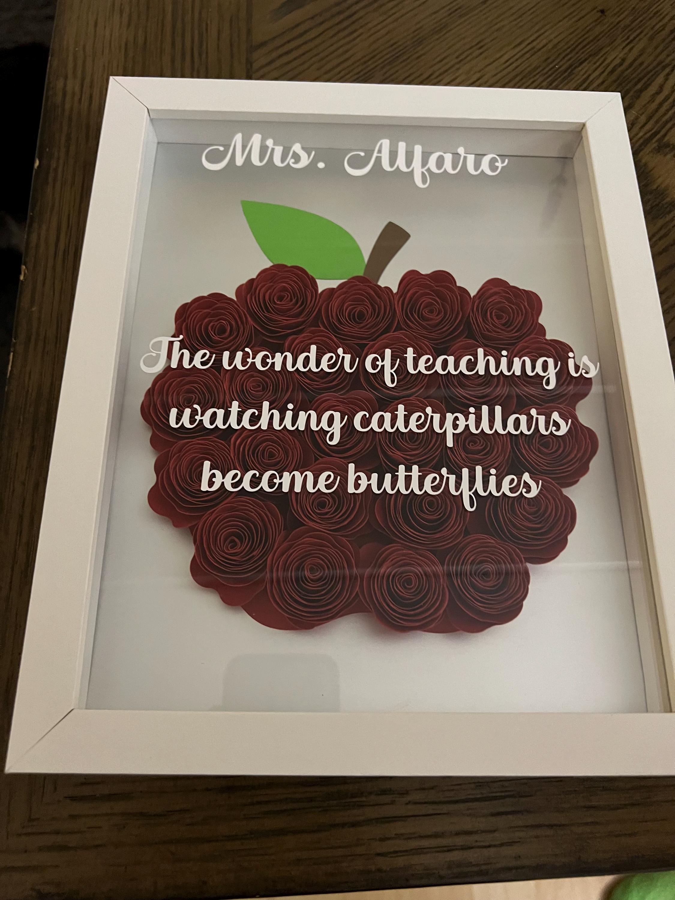 Customizable Teacher/nurse Shadow Box (made With Cardstock Paper ...