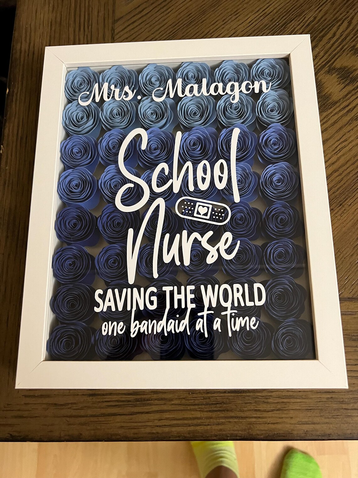 Customizable Teacher/nurse Shadow Box (made With Cardstock Paper ...