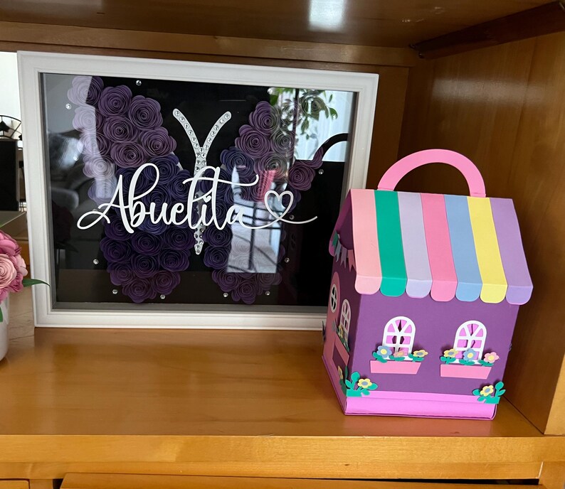 Customizable Abuelita “grandma” Shadow Box (made With Cardstock Paper ...