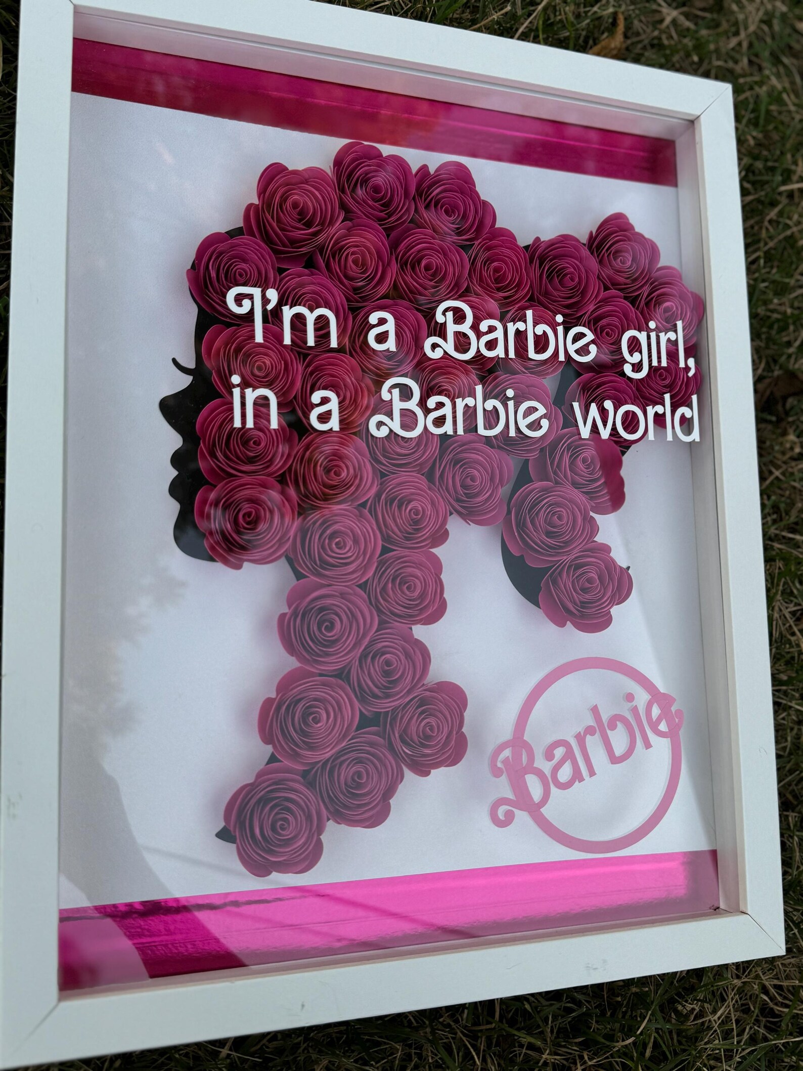 Customizable Barbie Shadow Box (made With Cardstock Paper Flowers/ Home ...