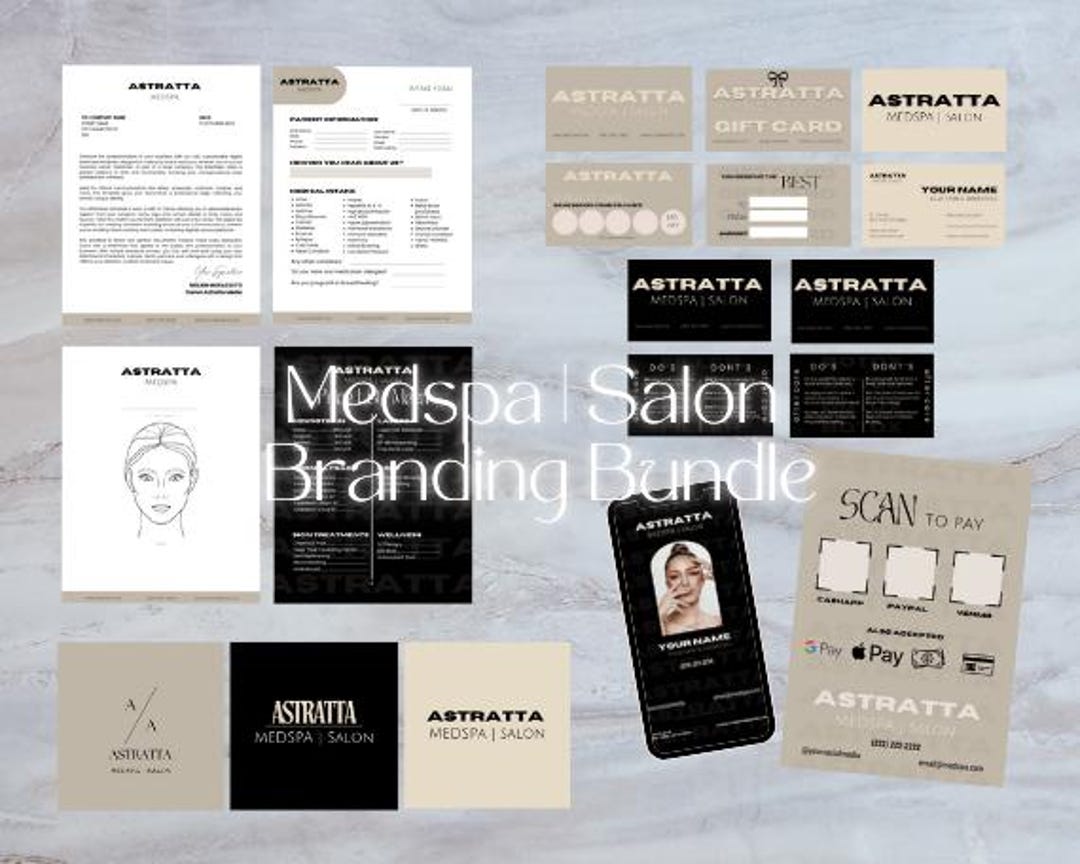 Complete Branded Beauty Business Bundle - Editable Templates for ...