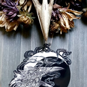 Raven's Moon - Illustrated Fantasy Art Starry Holographic Gloss ...