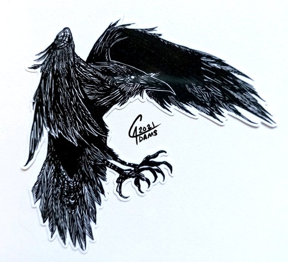Flying Raven Art