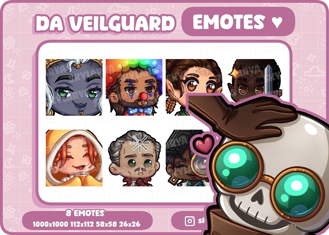 Dragon Age the Veilguard Emote Pack / 8 Twitch Emotes / Discord Emotes ...