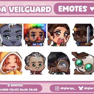 Dragon Age the Veilguard Emote Pack / 8 Twitch Emotes / Discord Emotes ...