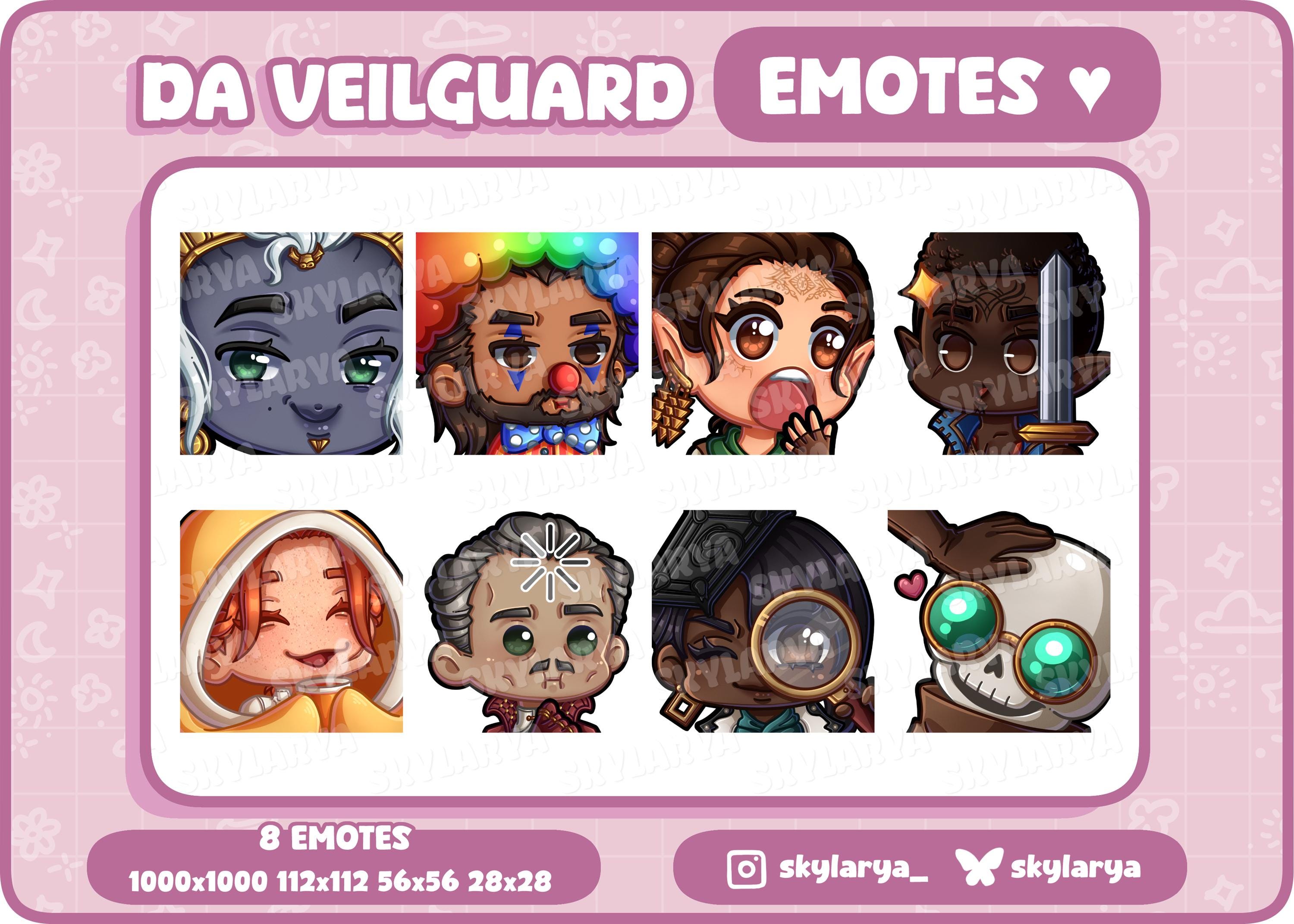 Dragon Age Veilguard Emote Pack, 8 Twitch/discord Emotes (digital ...