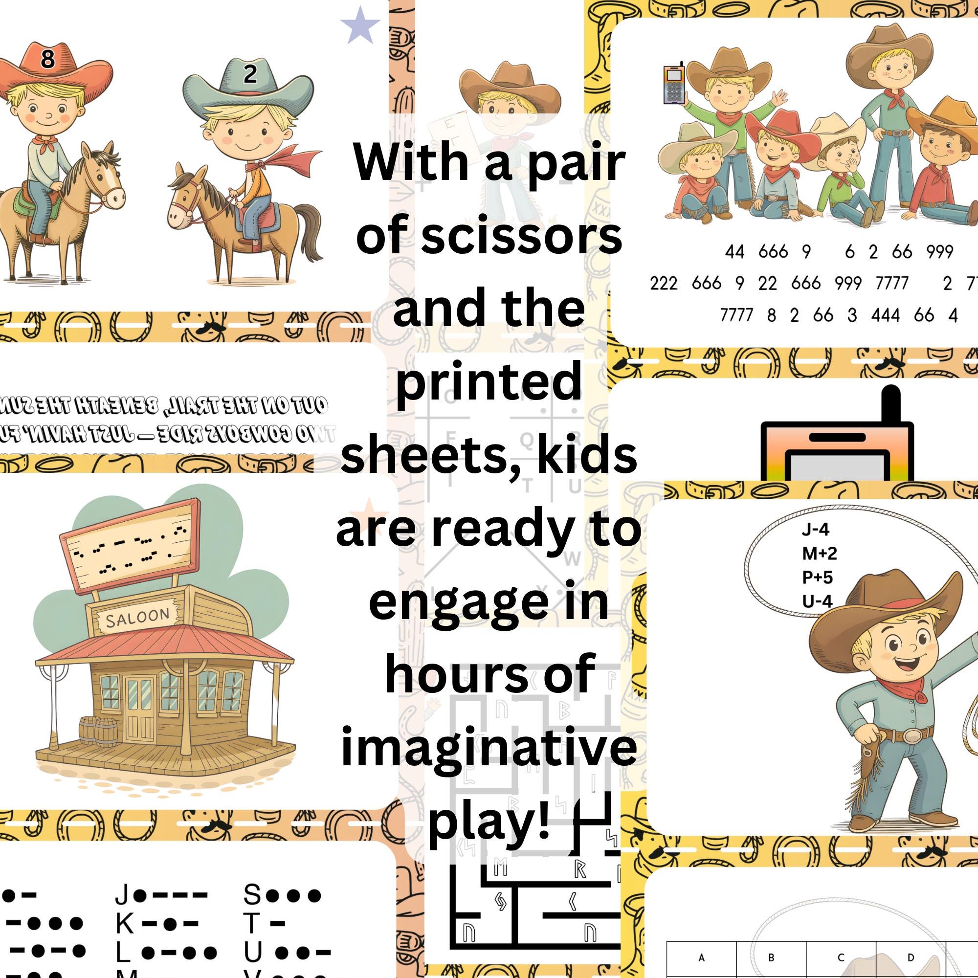 Escape Room for Kids | Printable Western Puzzle Games | Fun Boys ...