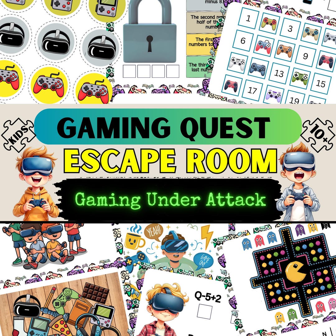 Gaming Escape Room for Kids 10+ | Printable Puzzle Adventure | At-home ...