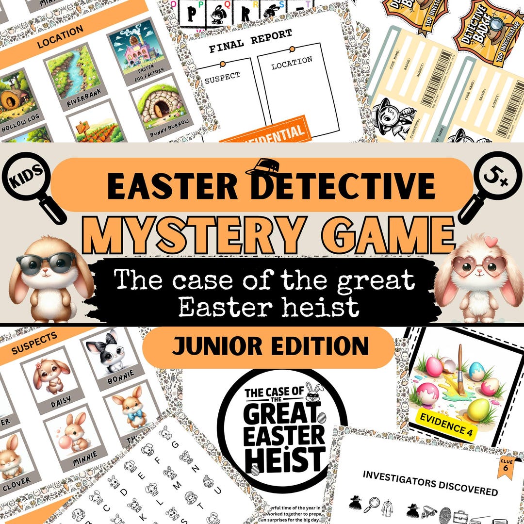 Easter Detective Mystery Game for Kids | Spring Break Escape Rooms ...