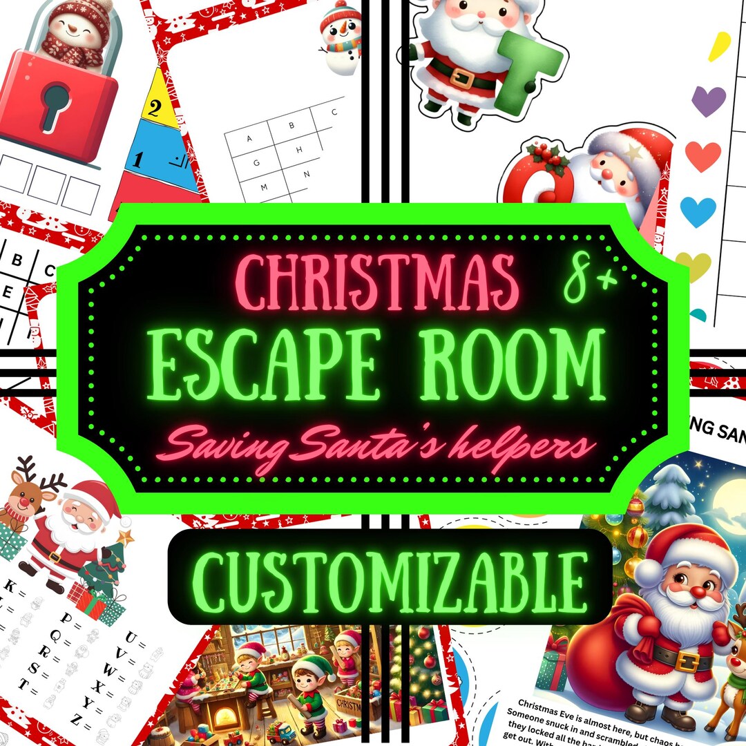 Customizable Christmas Escape Room for Kids, Personalized Escape Room ...