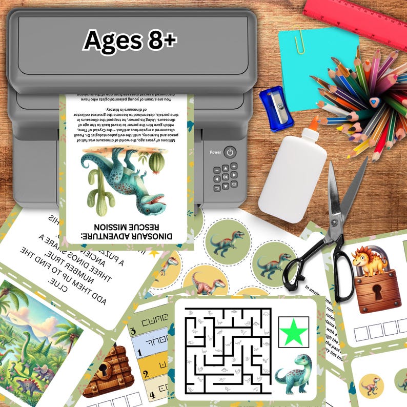 Dinosaur Escape Room for Kids | Printable Birthday Party Game ...
