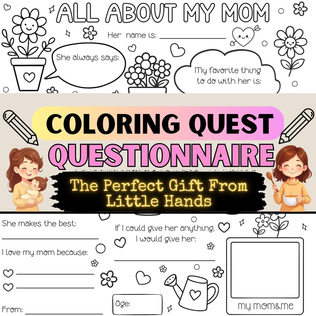 All About My Mom Questionnaire | Mother's Day Interview Activity | Kids ...