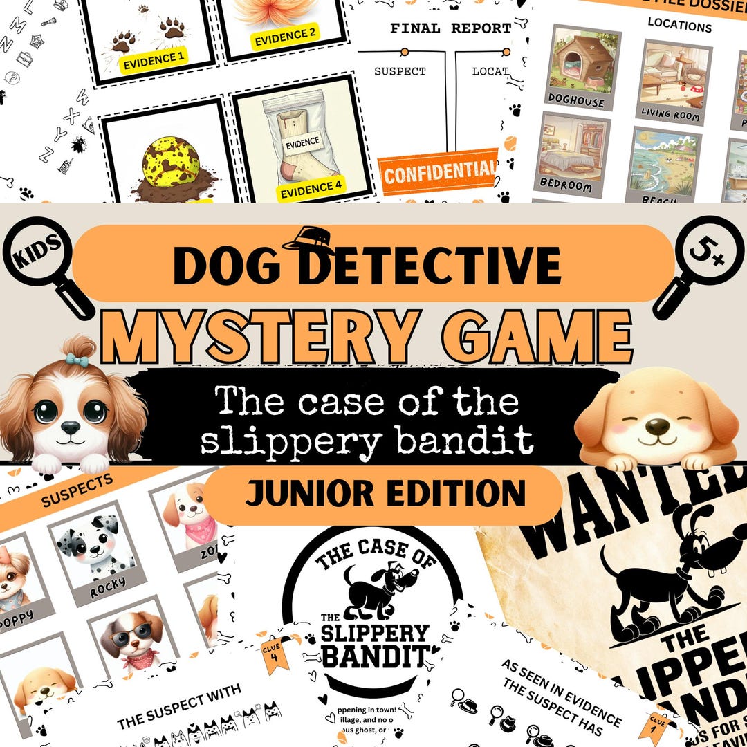 Dog Detective Game for Kids | Junior Mystery Escape Room | At-home ...
