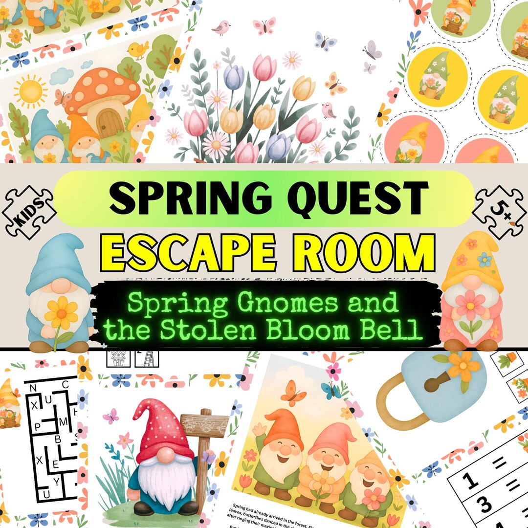 Young Kids Escape Rooms | Printable Easy Spring Escape Room 5+ | At ...
