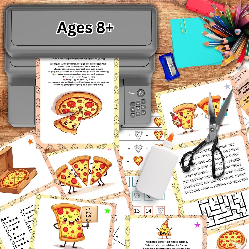 Pizza Escape Room for Kids | Printable Birthday Game | Fun Pizza Party ...