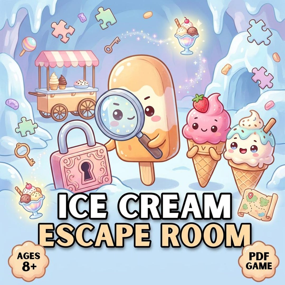 Ice Cream Escape Room for Kids | Easy Birthday Escape Room Kit ...