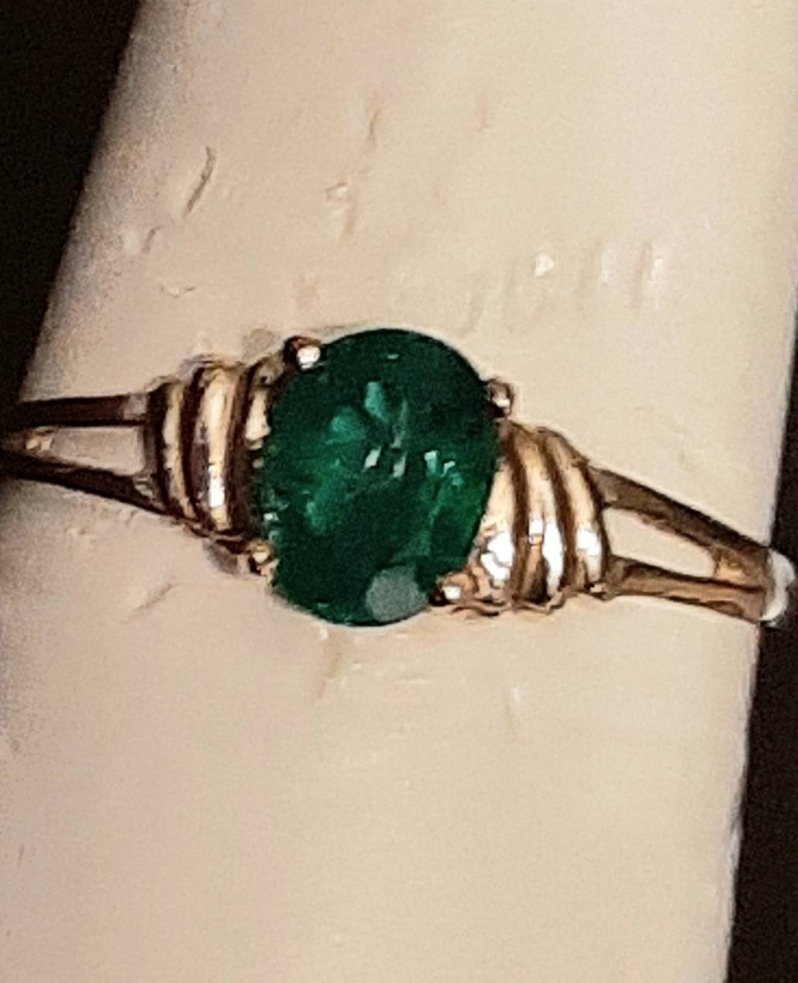 10K Petite Emerald Ring Pretty Little Emerald Ring 10K - Etsy
