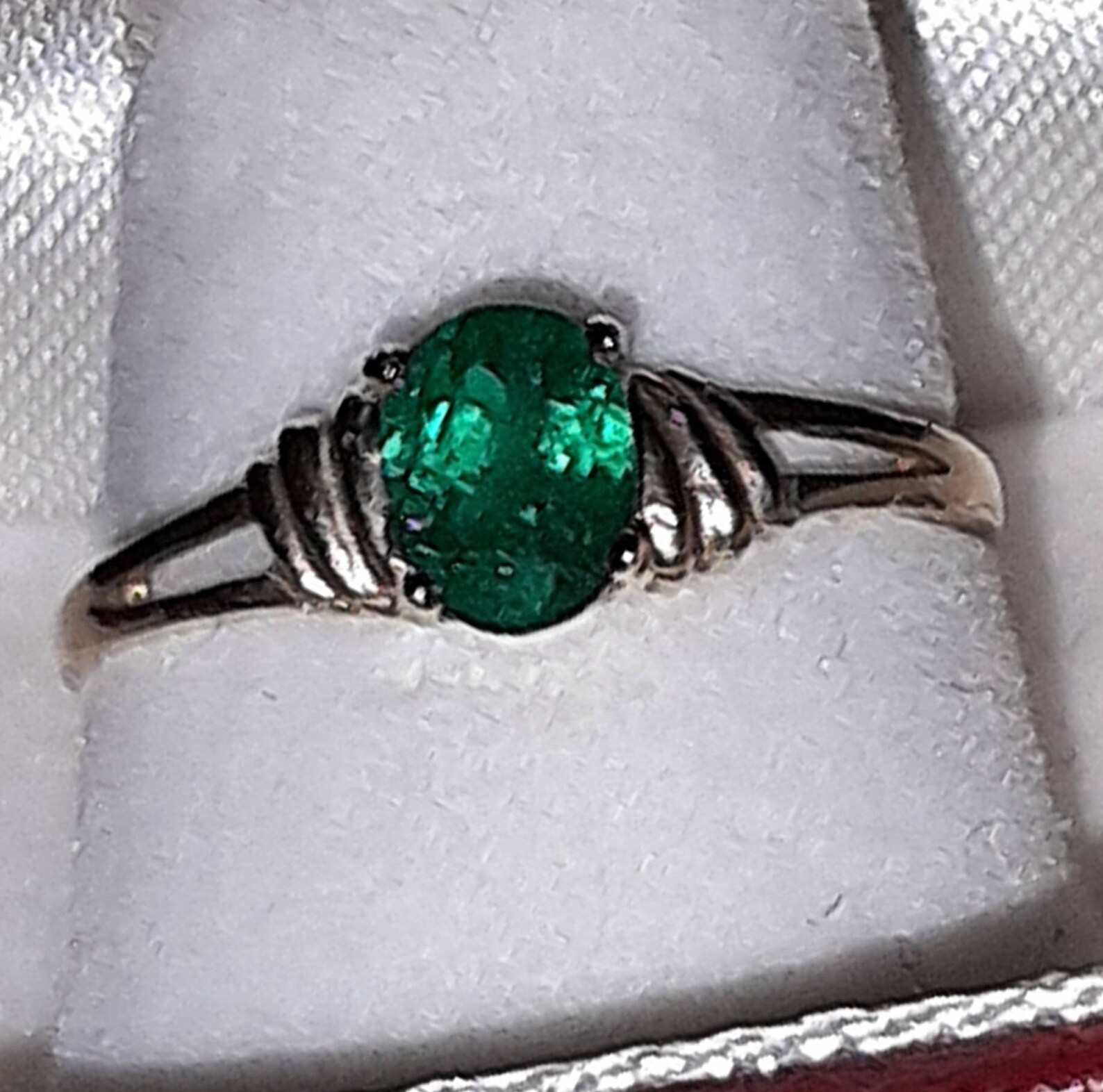 10K Petite Emerald Ring Pretty Little Emerald Ring 10K | Etsy